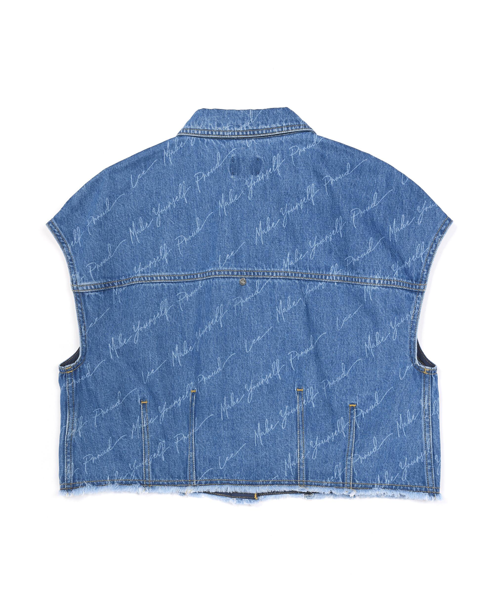 ALLOVER PRINT DENIM VEST | LEE