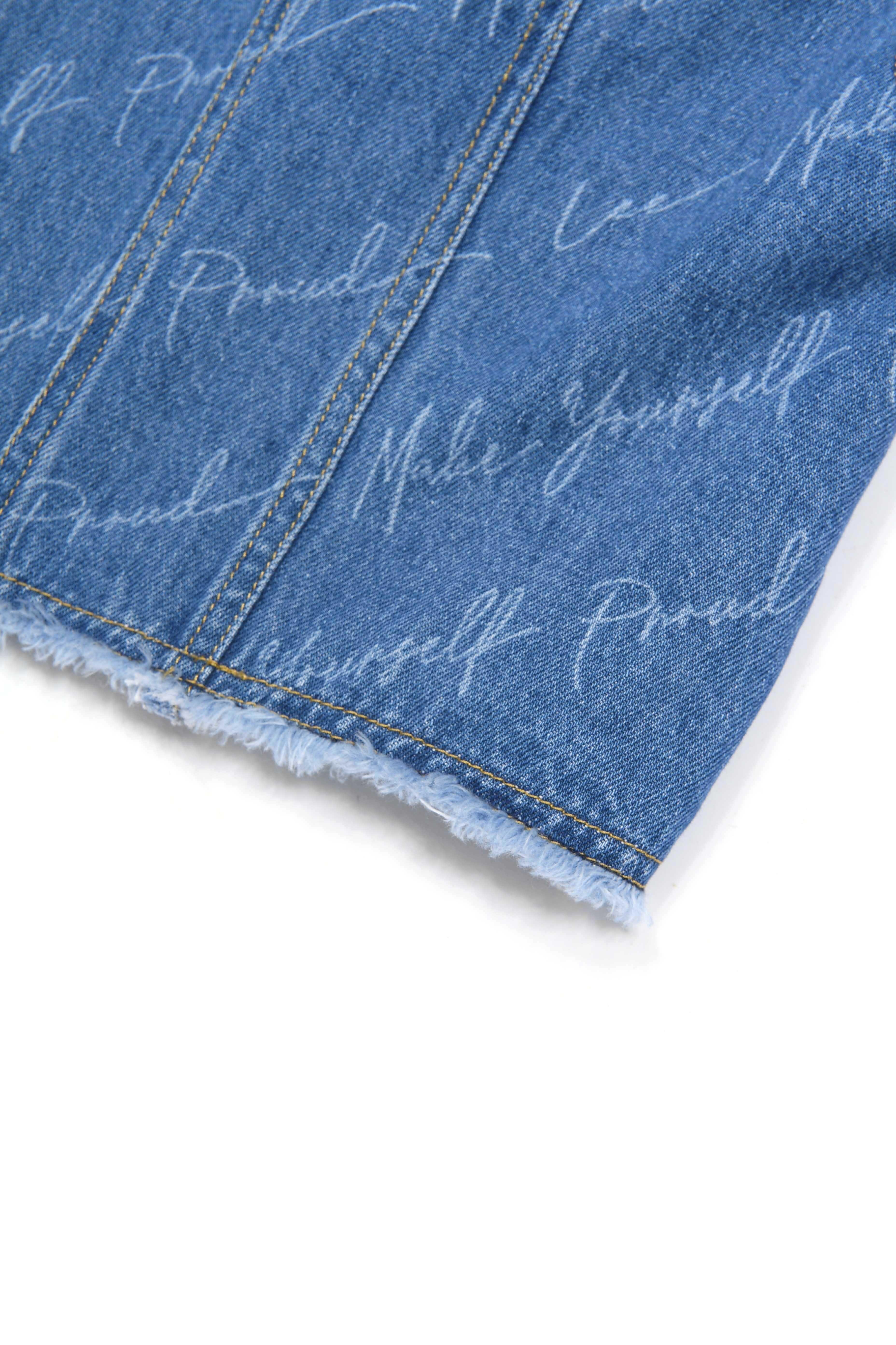 ALLOVER PRINT DENIM VEST | LEE